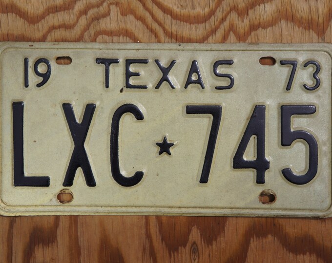 1973 Texas Lone Star State License Plate # LXC - 745 - Etsy