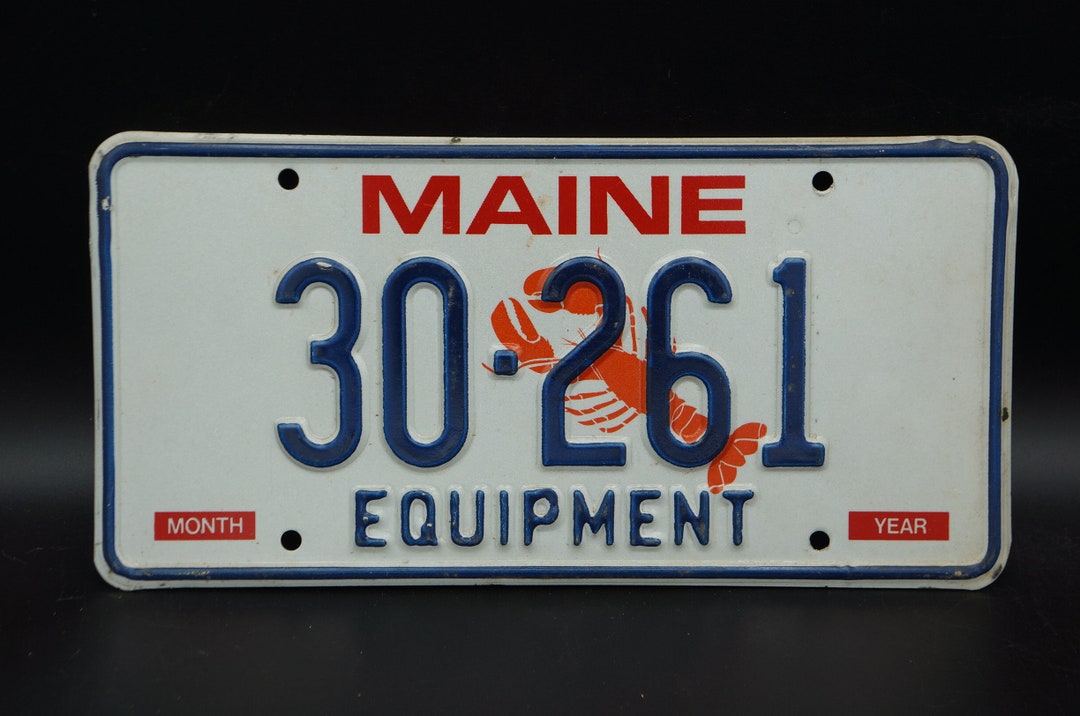 1995 Maine LOBSTER EQUIPMENT License Plate - Vacationland - Etsy