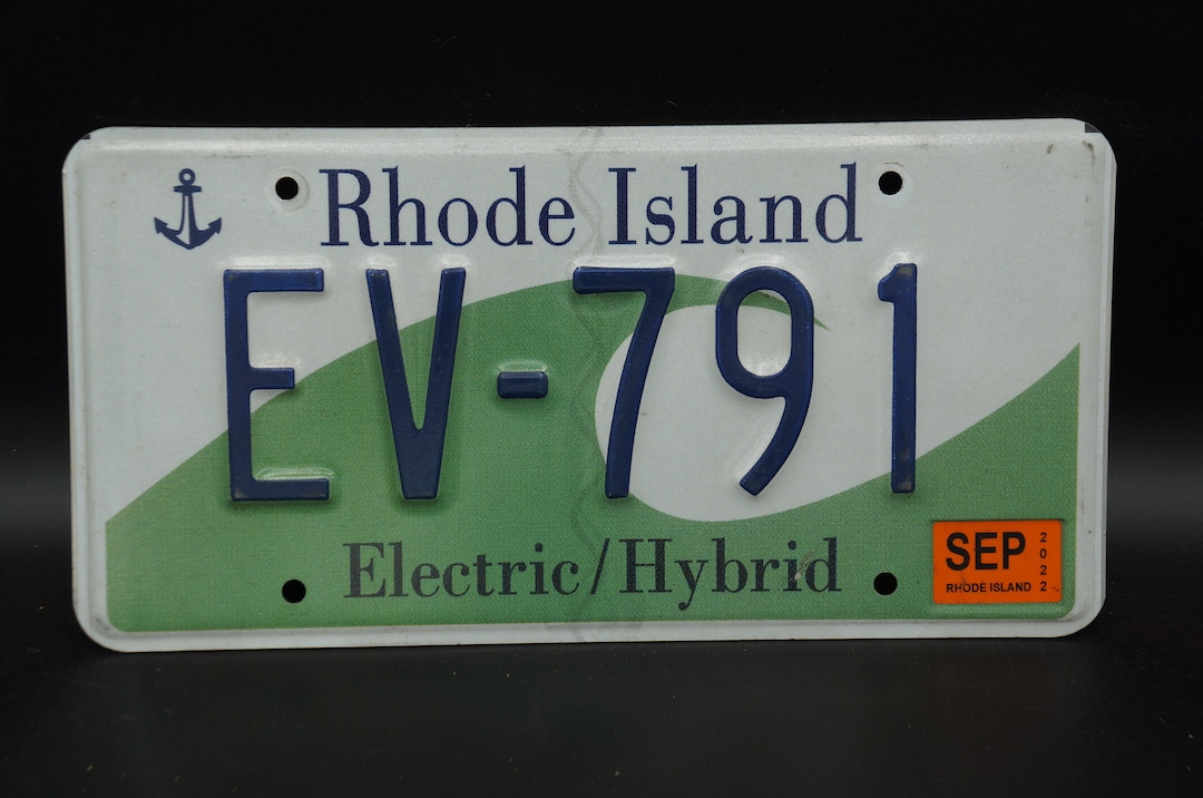 2022 Rhode Island ELECTRIC / HYBRID Vehicle License Plate Ocean State ...