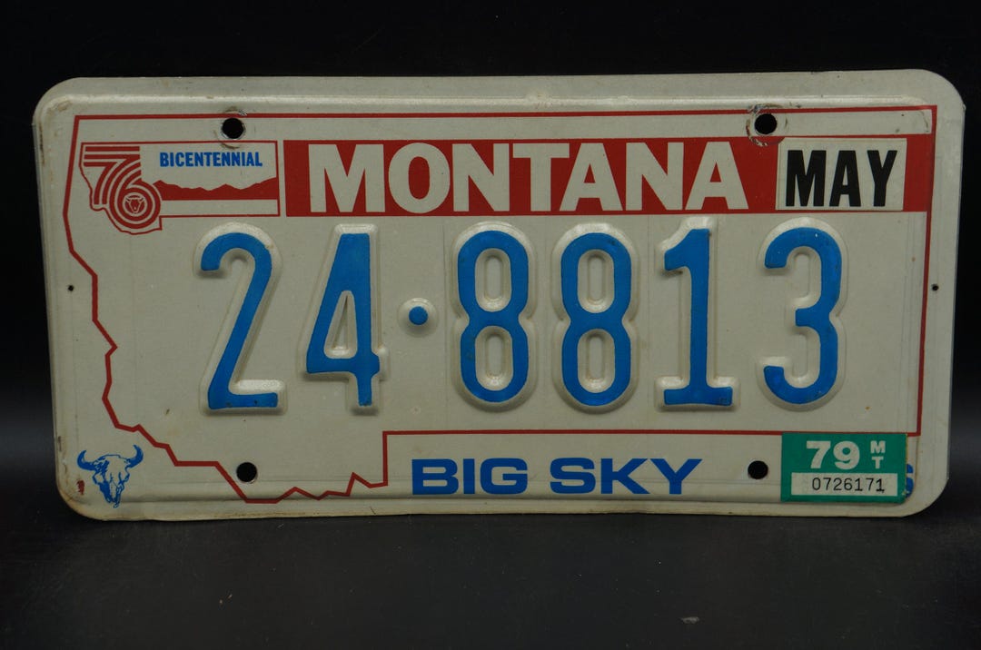 1979 Montana BICENTENNIAL License Plate - Etsy