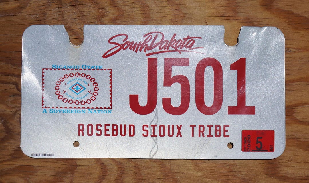 2020 South Dakota ROSEBUD SIOUX TRIBE American Inidan License Plate - Etsy