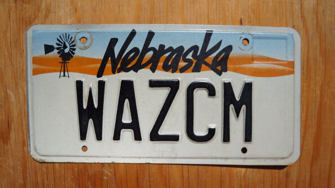 1990s Nebraska Vanity WINDMILL License Plate # WAZCM - Etsy