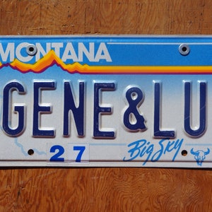 1990s Montana Vanity Big Sky Blue License Plate # GENE & LU - Etsy
