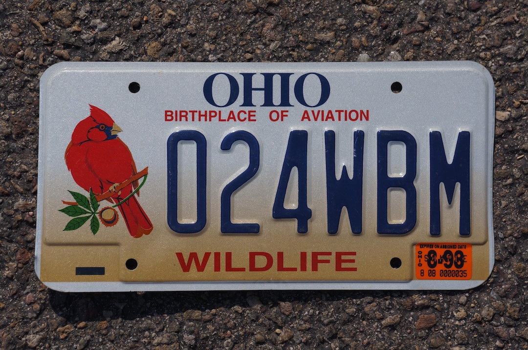 1998 Ohio WILDLIFE Colorful Graphic License Plate - Cardinal Red Bird ...