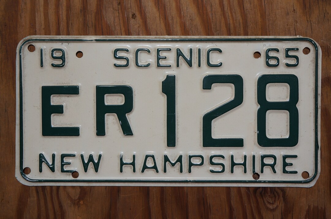 1965 SCENIC New Hampshire Vintage License Plate - Etsy