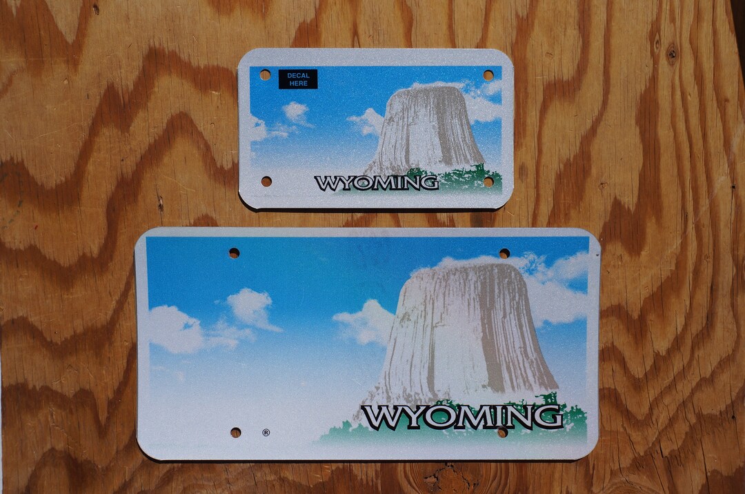 Wyoming Blank Sample PASSENGER & MOTORCYCLE License Plate Tags - LOT of ...