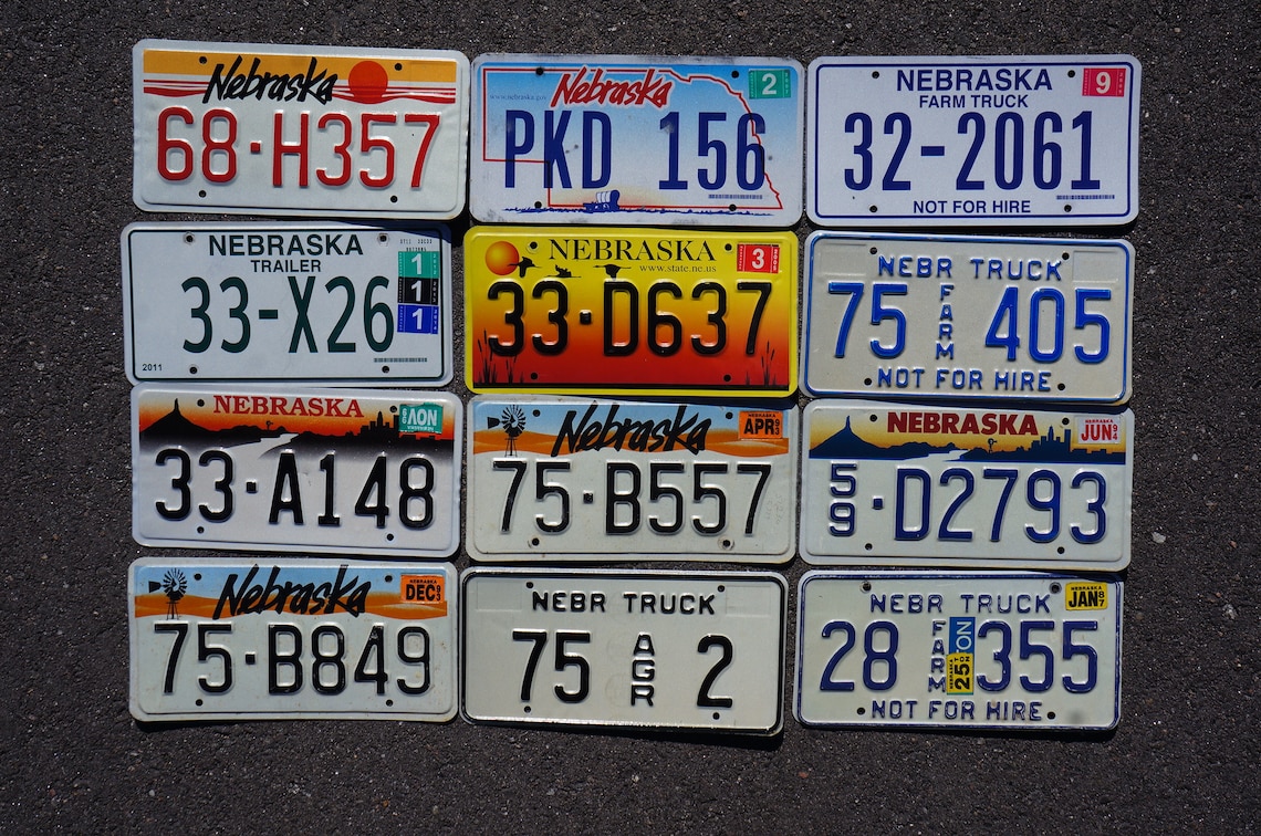 LOT of 12 NEBRASKA License Plates - Etsy