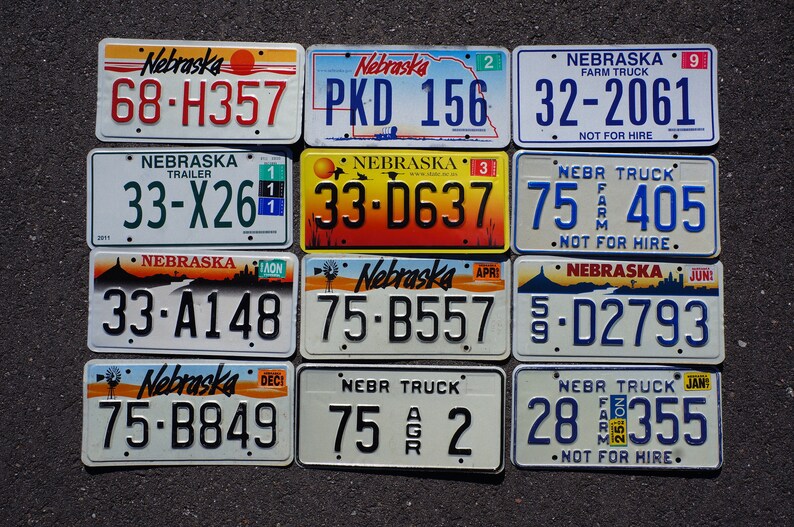 LOT of 12 NEBRASKA License Plates - Etsy