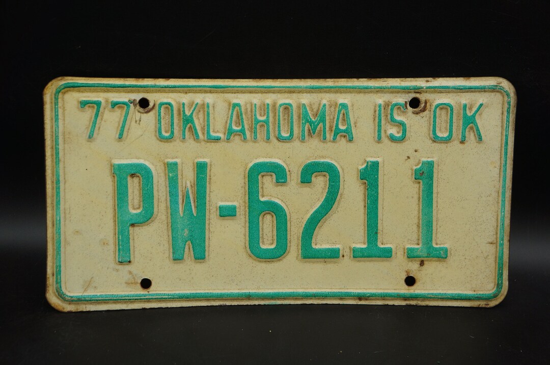 1977 Oklahoma IS OK! Vintage License Plate - Etsy