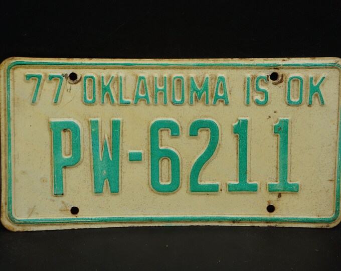 1977 Oklahoma IS OK! Vintage License Plate - Etsy