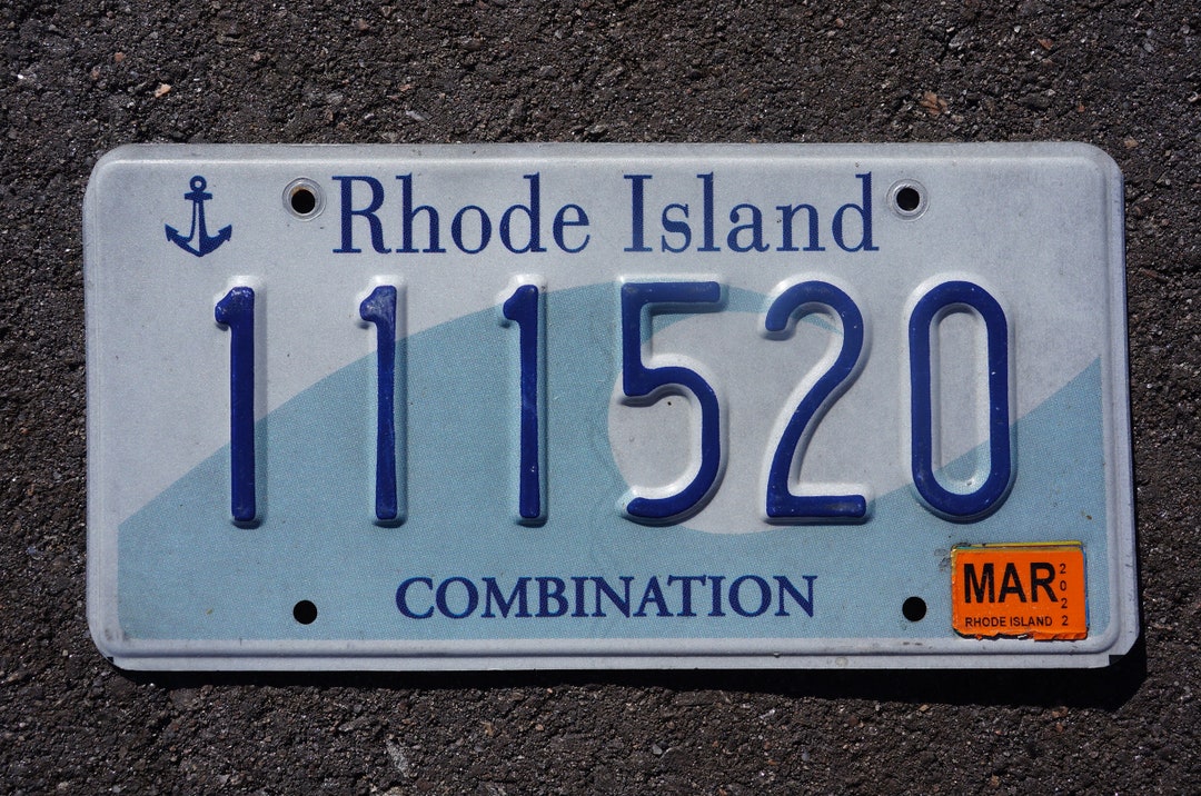 2022 Rhode Island Wave License Plate Ocean State # 111520 - Etsy