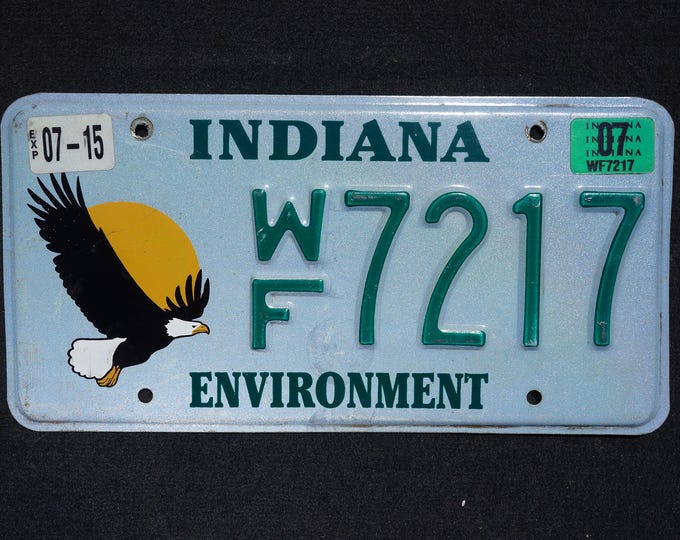 2015 Indiana ENVIRONMENT Graphic License Plate - Flying Bald Eagle Sun ...