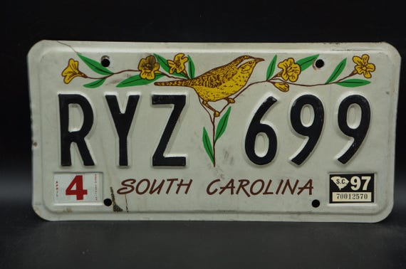License Plate Yellow Bird Chris Woodcock's BIRD License Plates