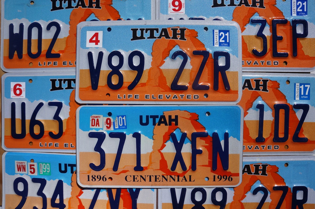 One or More - UTAH ORANGE ARCHES License Plate - Etsy