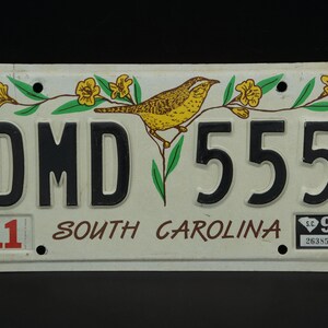 1993 South Carolina Yellow Bird Graphic Vintage License Plate DMD 555 ...