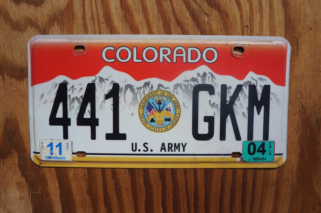 2004 Colorado US ARMY Red License Plate - Etsy