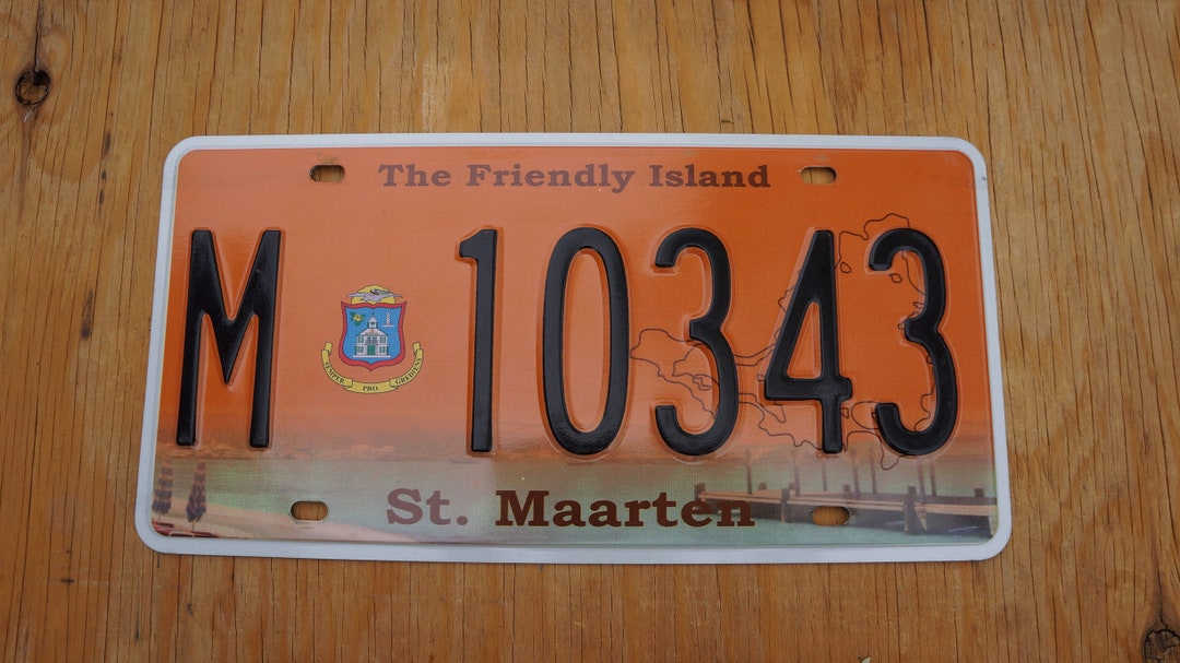 St Maarten Passenger License Plate the Friendly Island, Part of ...