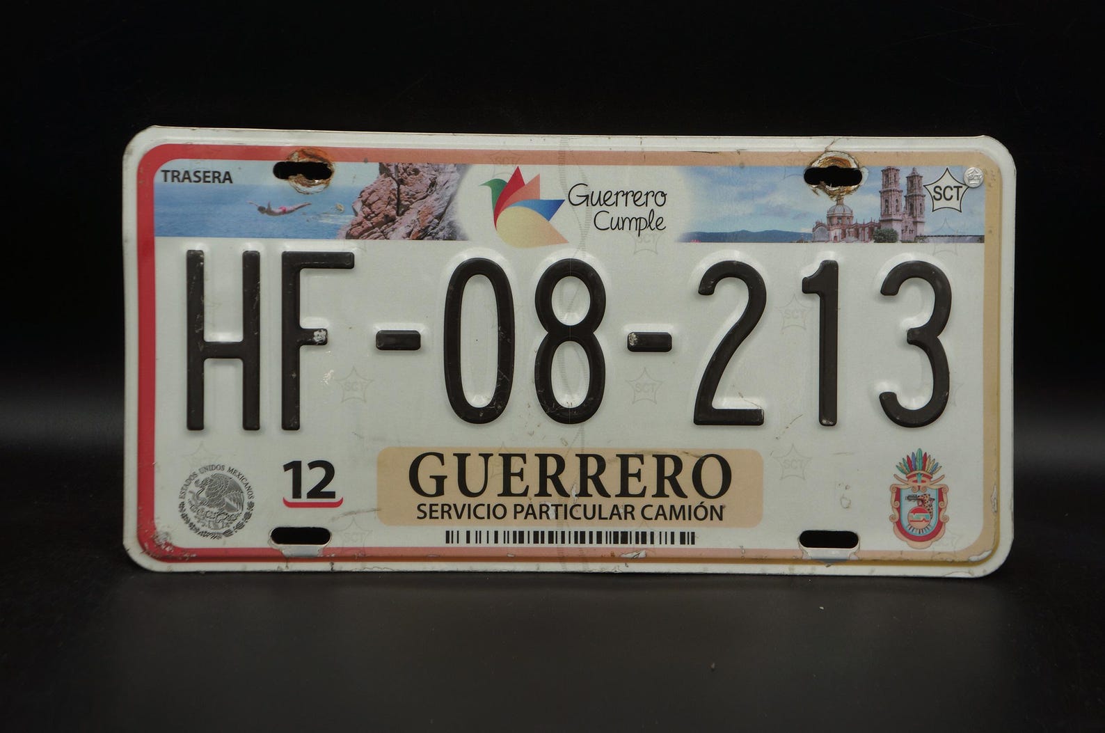 GURRERO Mexico Graphic License Plate # HF - 08 - 213 - Etsy