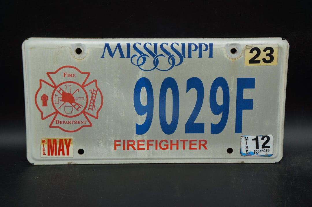 2023 Mississippi Firefighter License Plate Fire Department - Etsy