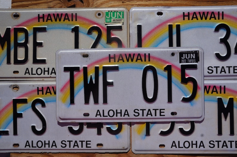 Hawaii Rainbow License Plate - Aloha State - Etsy