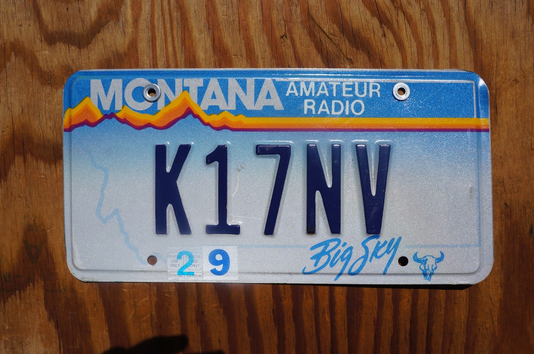 Montana AMATEUR RADIO Big Sky Blue License Plate - Etsy