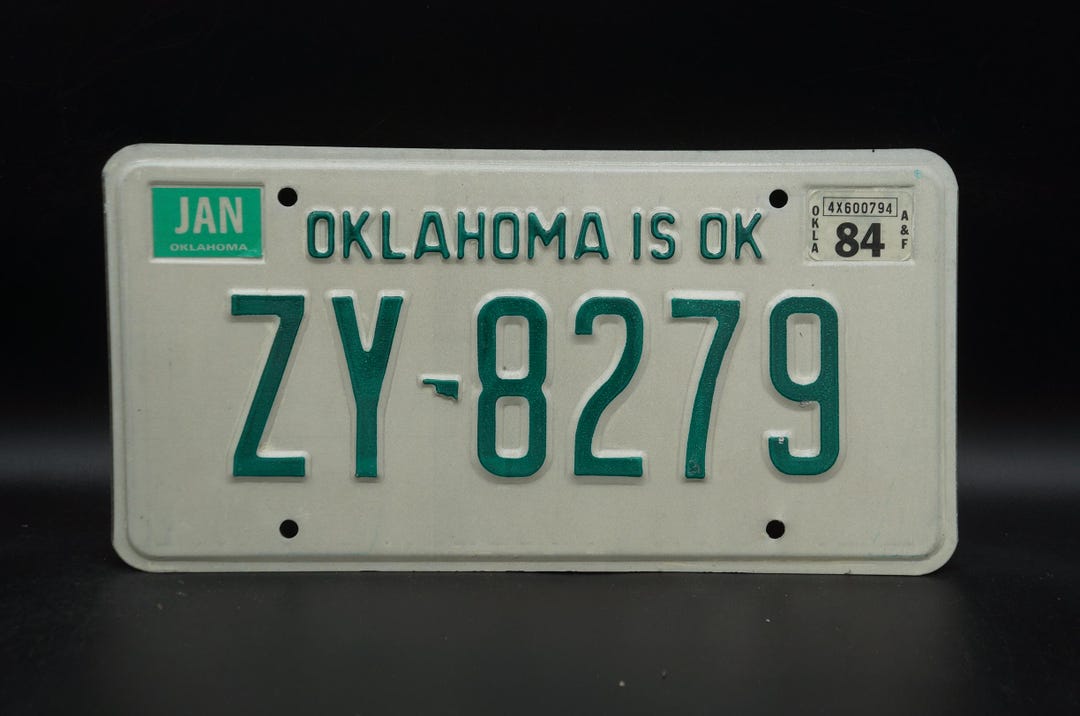 1984 Oklahoma is OK! Vintage License Plate - Etsy