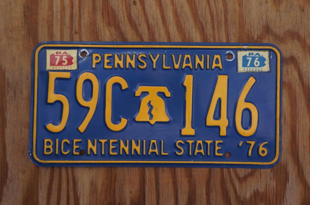 1975 1976 Pennsylvania BICENTENNIAL Liberty Bell License Plate - Etsy