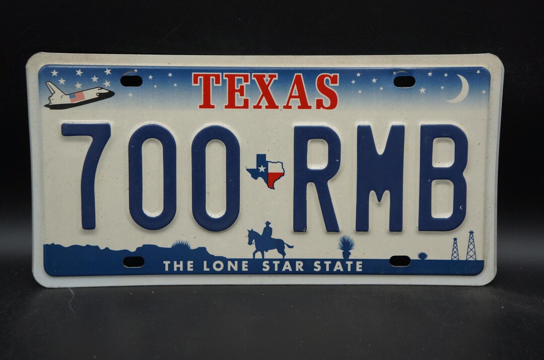 Texas Space Shuttle License Plate # 700 RMB - Etsy