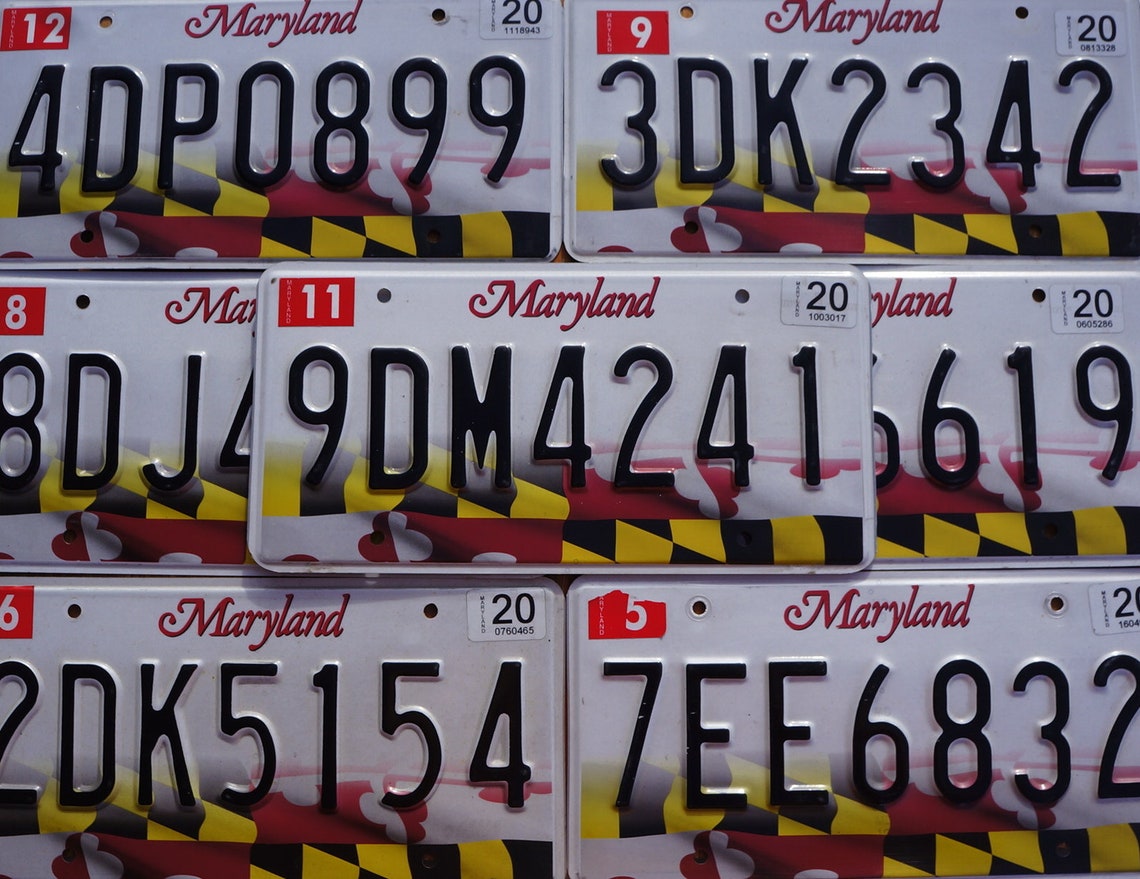 One or More - MARYLAND FLAG License Plate - Etsy