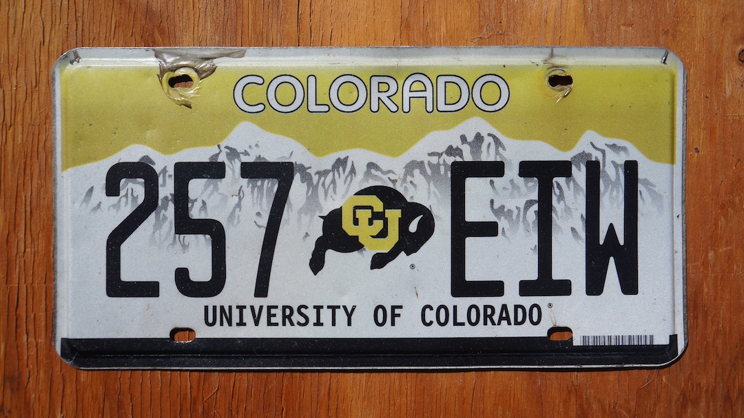 2005 Colorado CU Buff License Plate University of Colorado - Etsy