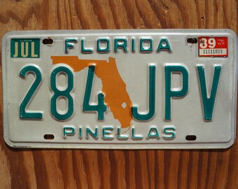 Vintage 1980s Florida License Plate From Broward County With Orange ...
