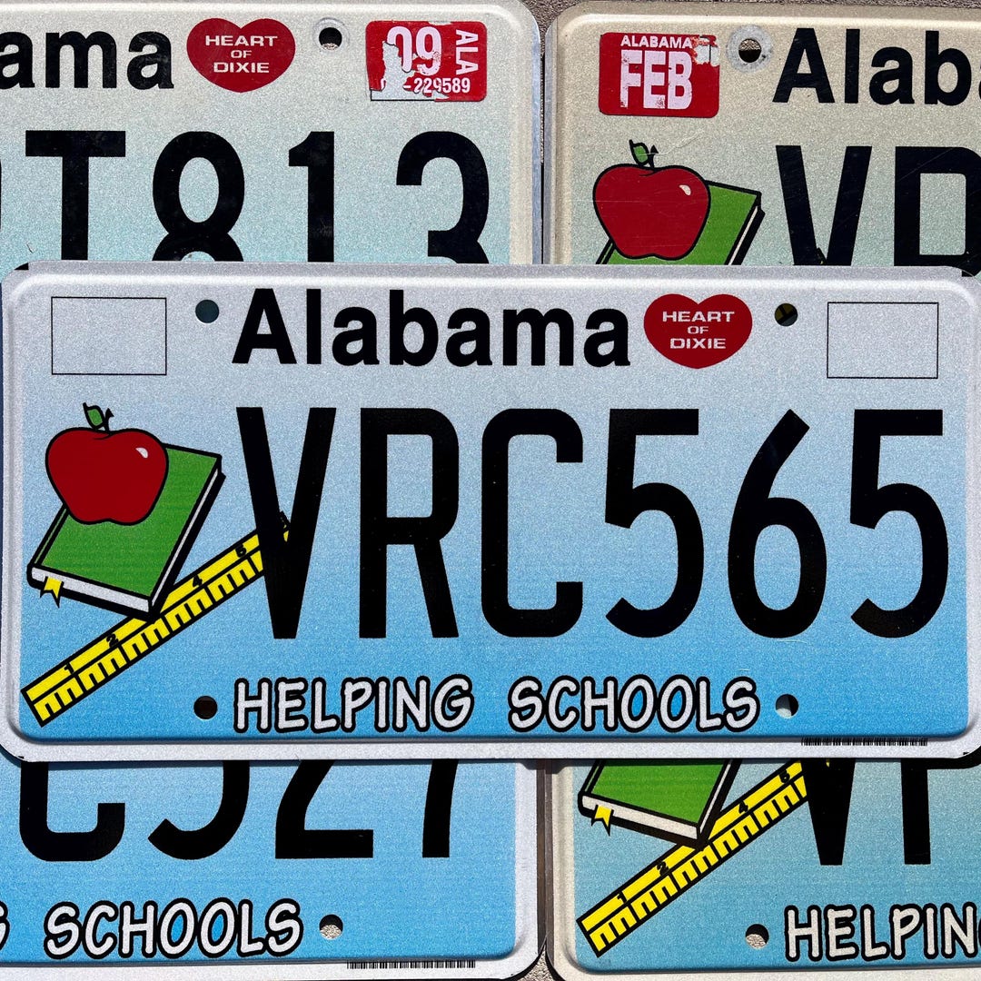 One or More - Alabama Helping Schools Graphic License Plate - Education ...