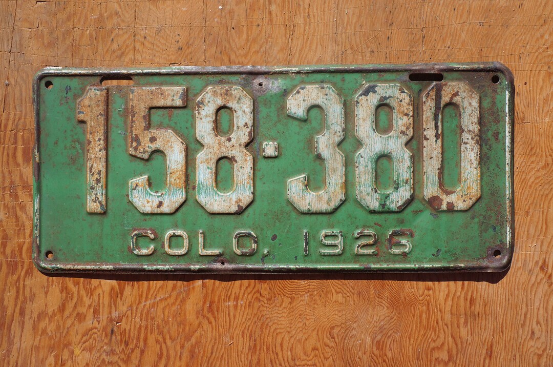 1926 Colorado Passenger License Plate - Etsy