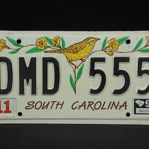 1993 South Carolina Yellow Bird Graphic Vintage License Plate DMD 555 ...