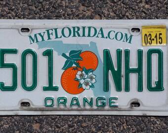 One or More FLORIDA ORANGE License Plate Sunshine State - Etsy