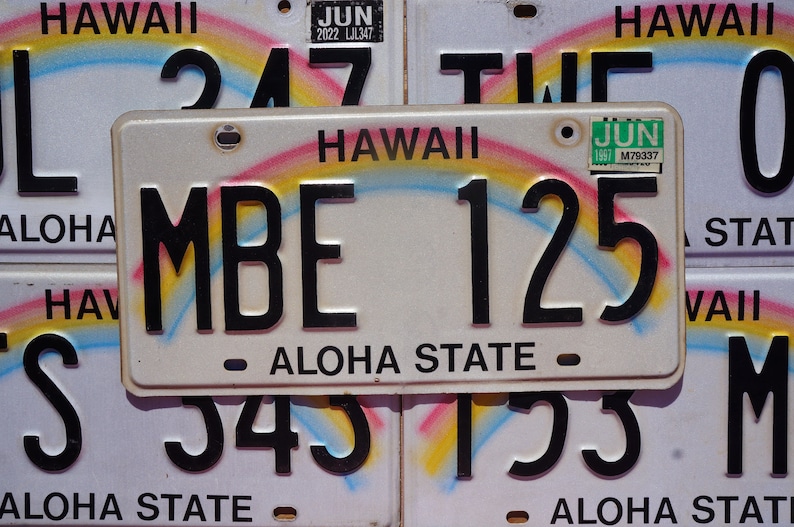 Hawaii Rainbow License Plate - Aloha State - Etsy