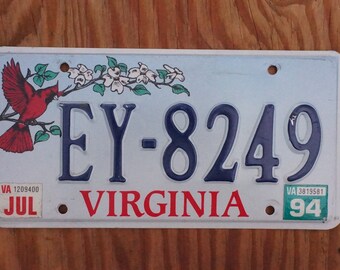 Red Cardinal License Plate - Etsy
