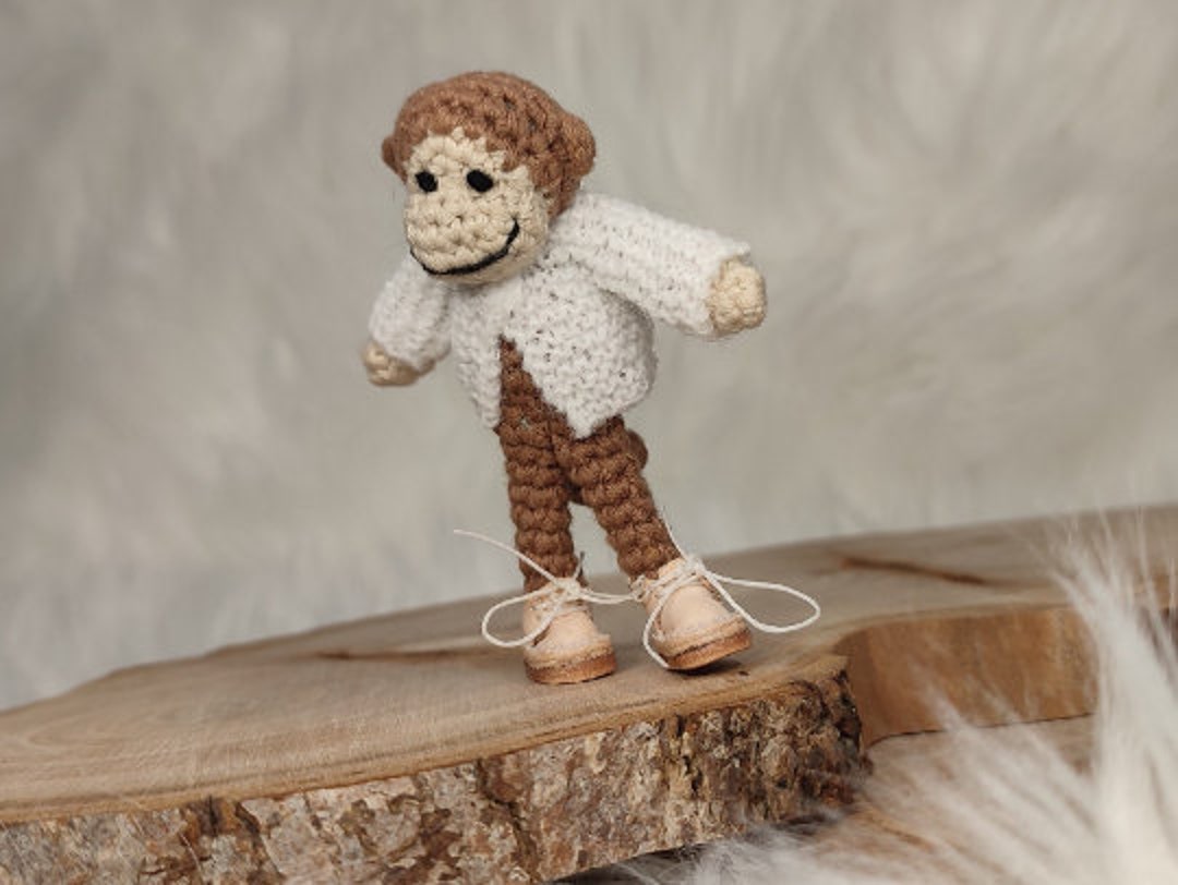 Miniature Amigurumi Monkey, Habibi Handmade Crochet, Doll House People ...