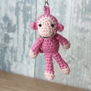 Pink Monkey Crochet, Cute Crochet Monkey, Gift Ideas, Gift for Him ...
