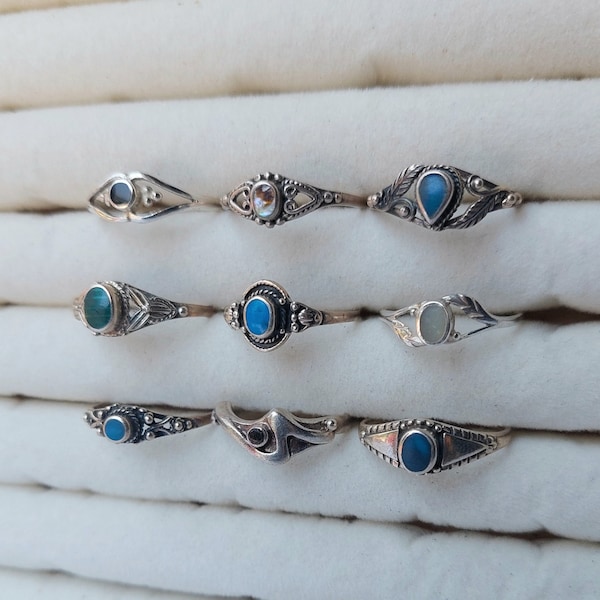 Boho Silver Rings - Etsy