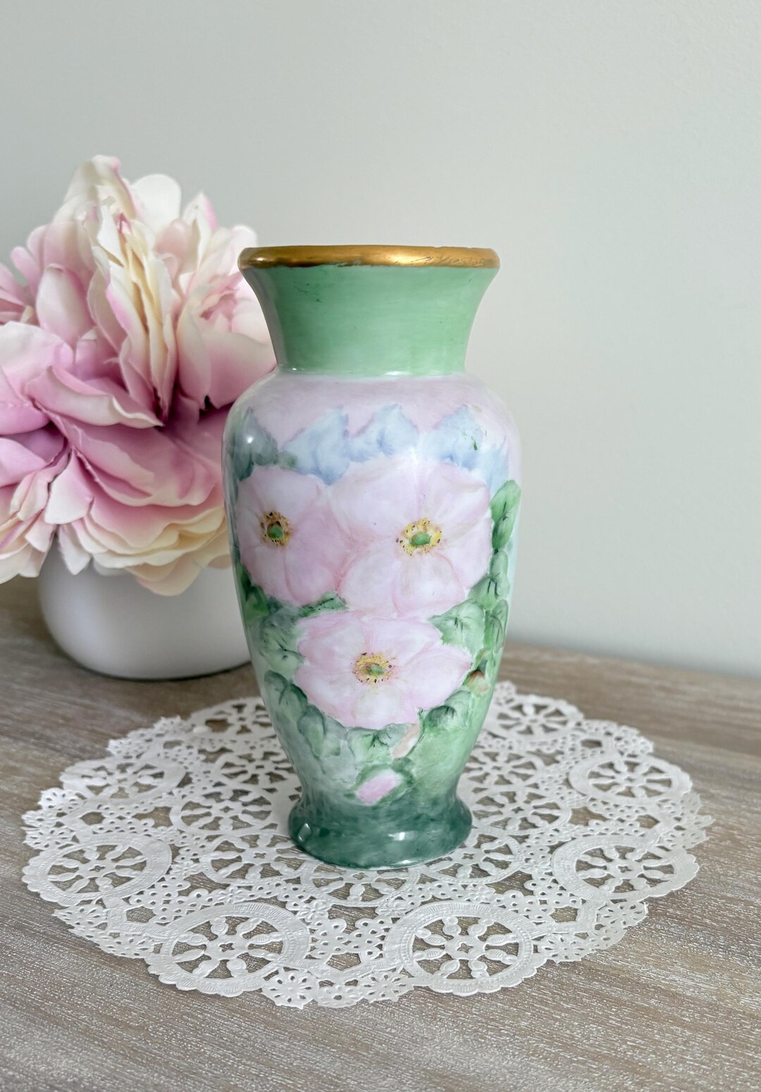 Antique Carl Tielsch "ct" Altwasser Hand-painted Porcelain Vase With ...