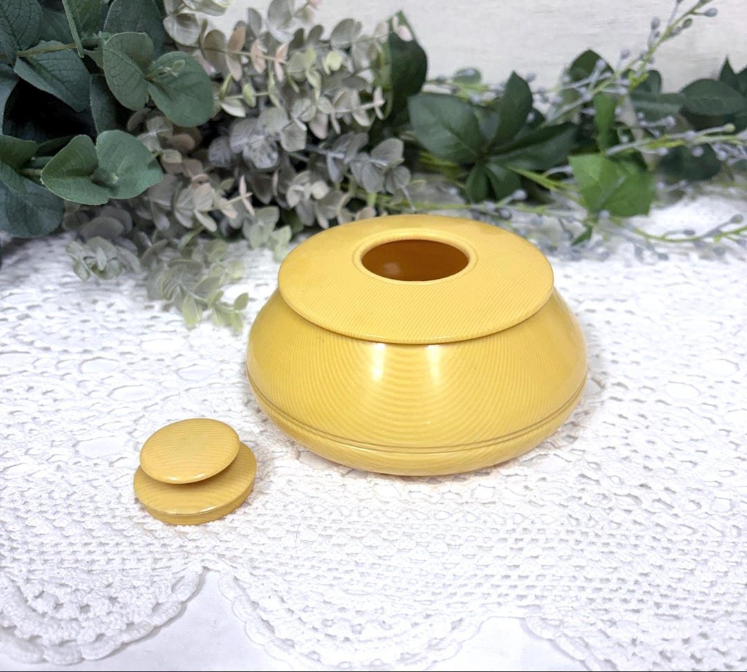 Antique French Celluloid Pyralin Hair Receiver, 1920s-1940s - Etsy