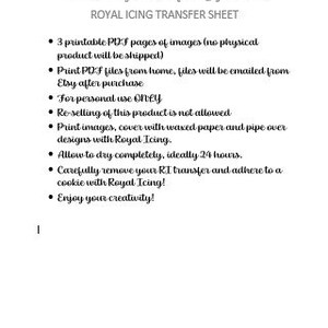 Candy Cane Royal Icing Transfer Sheet - Etsy