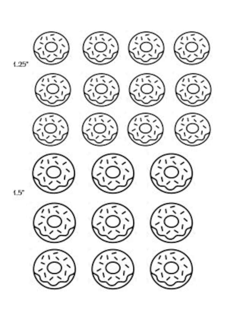 Donut Royal Icing Transfer Sheet - Etsy