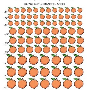 Peach Royal Icing Transfer Sheet - Etsy