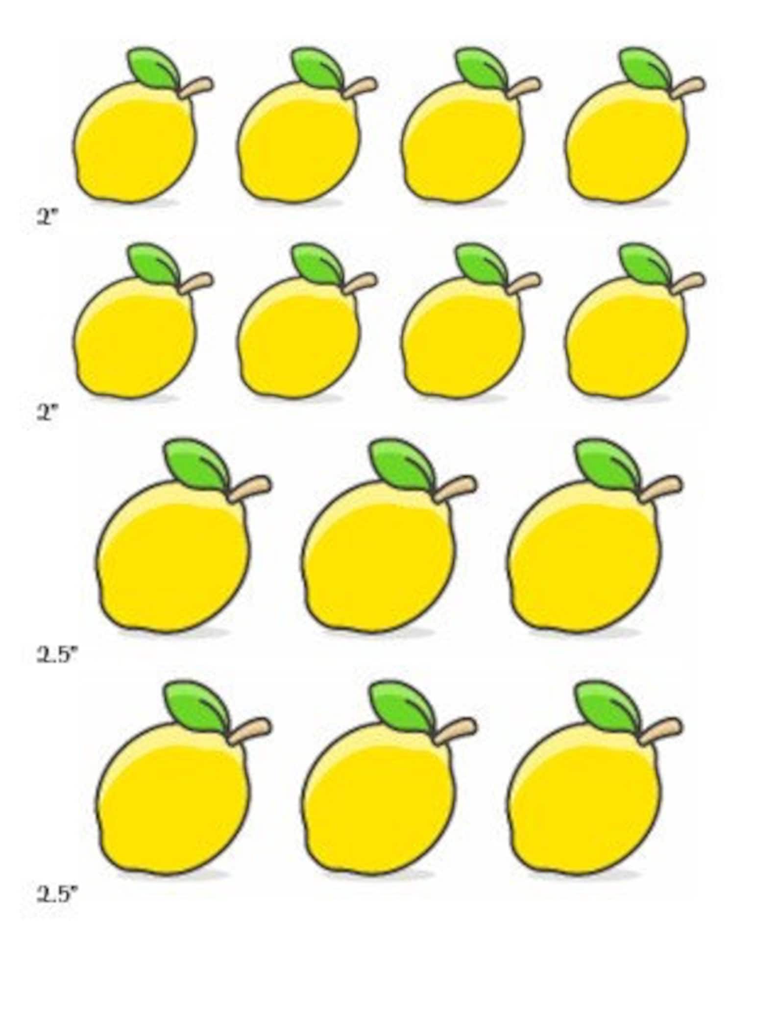 Lemon Royal Icing Transfer Sheet Etsy