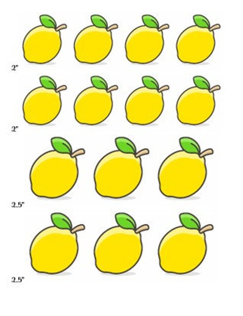 Lemon Royal Icing Transfer Sheet - Etsy