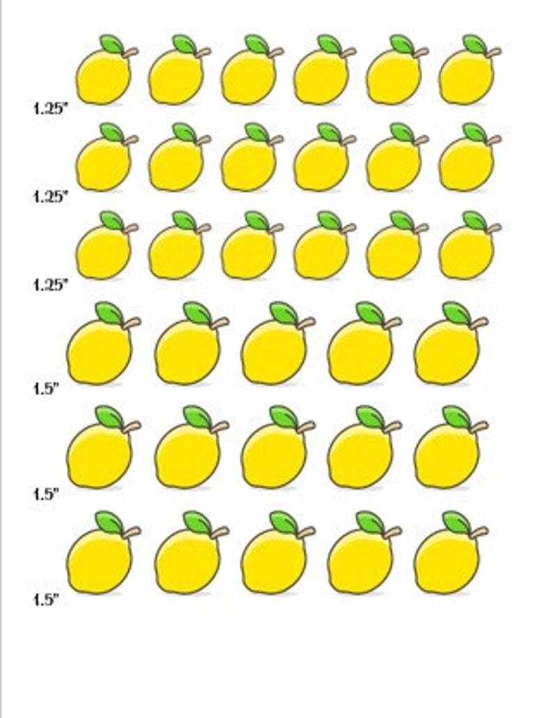 Lemon Royal Icing Transfer Sheet - Etsy
