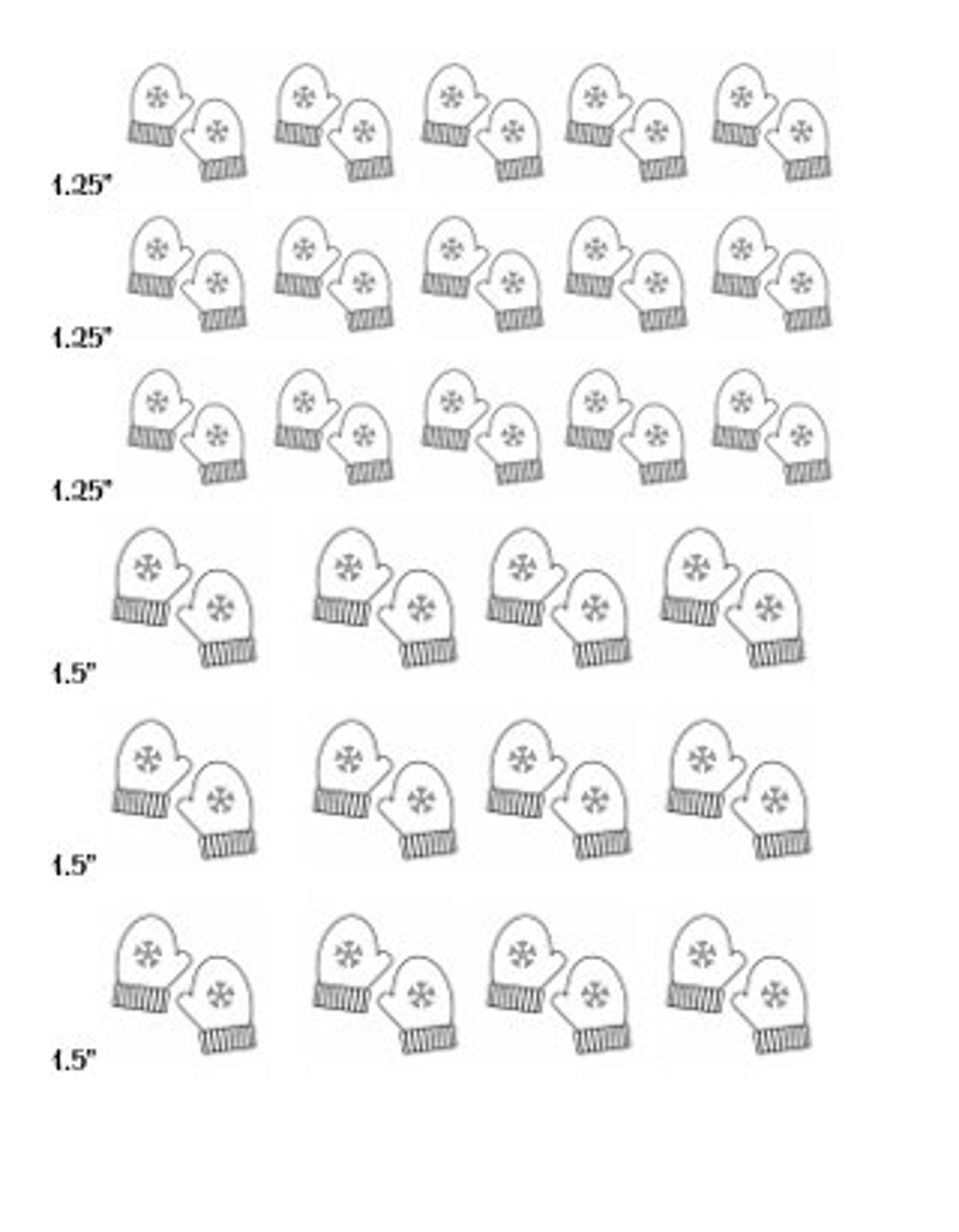 Mittens Royal Icing Transfer Sheet - Etsy