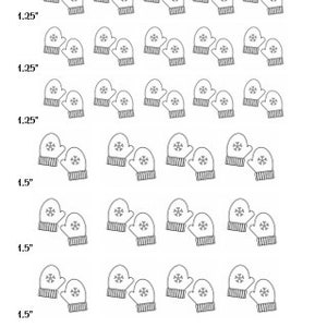 Mittens Royal Icing Transfer Sheet - Etsy